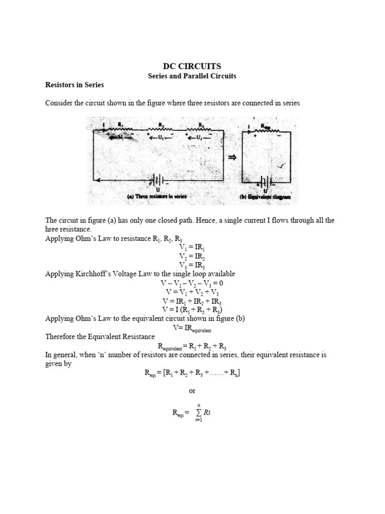Series and Parallel Circuit Problems | PDF