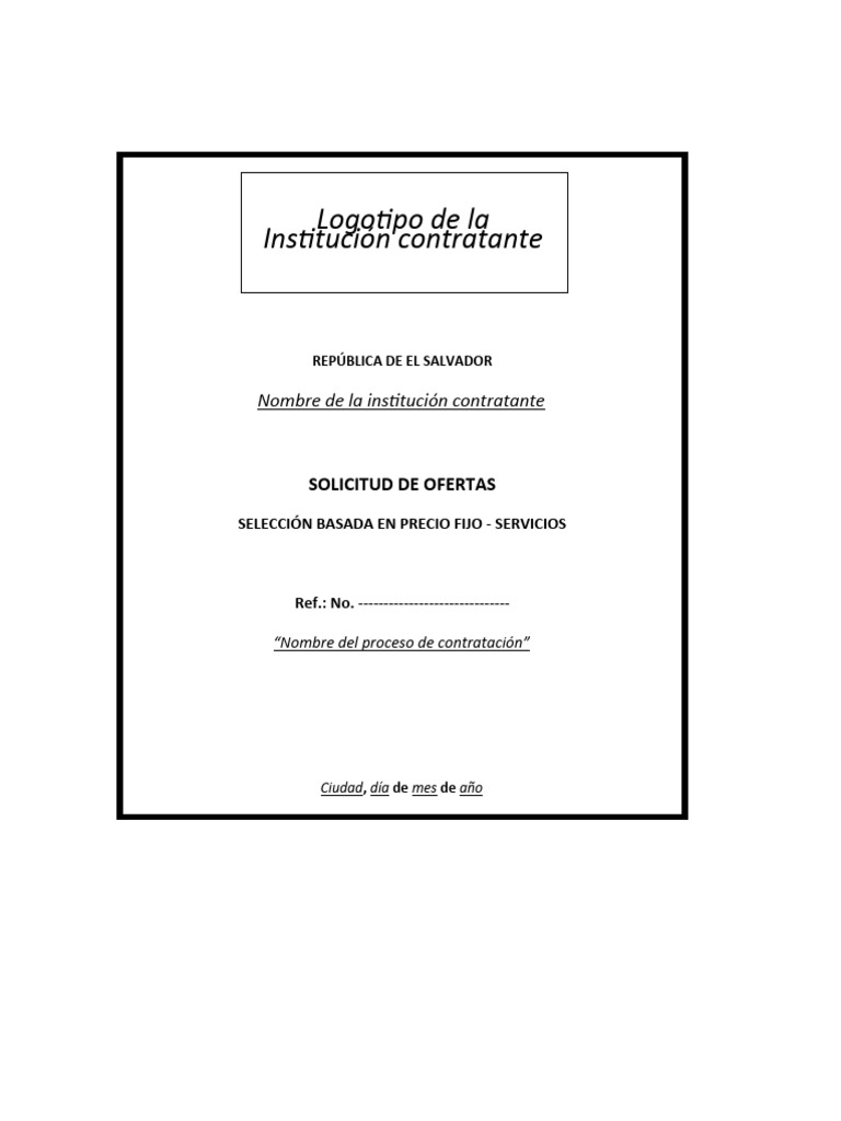 DS11 Documento Estandar Seleccion Basada en Precio Fijo Servicio ...