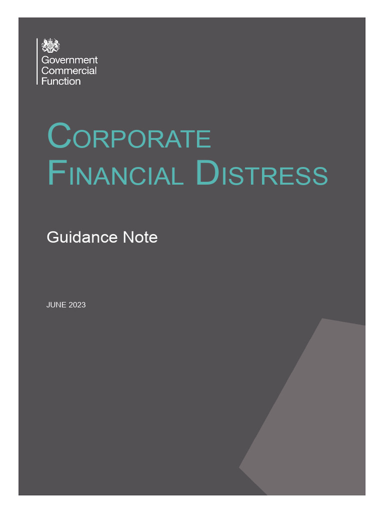 Corporate Financial Distress Guidance | PDF