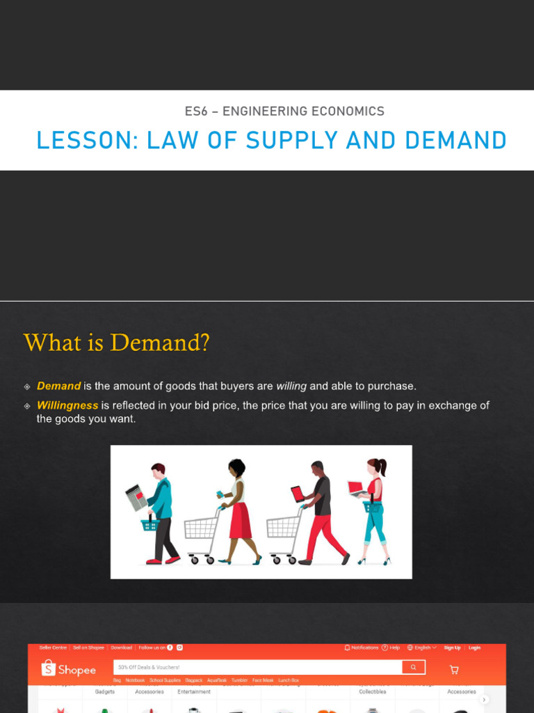 ES6 Lec03 Supply-And-Demand | PDF | Demand | Prices