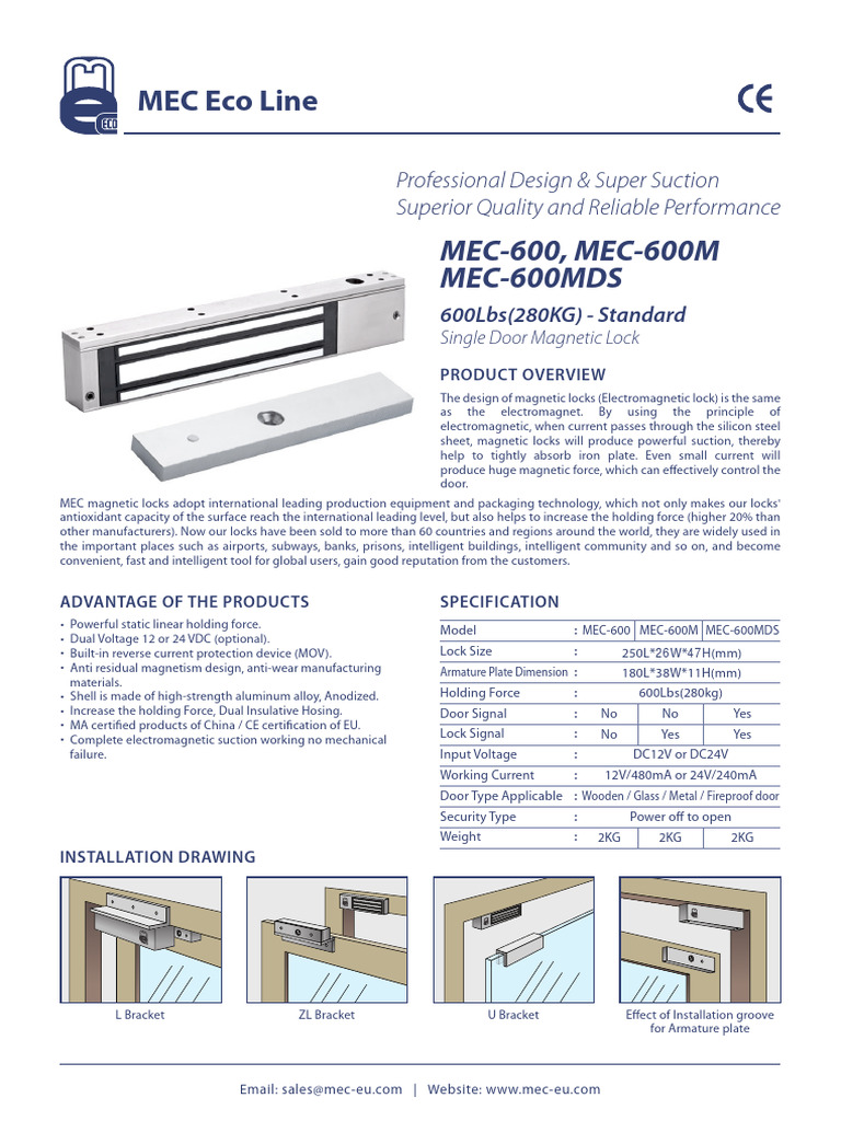 Magentic Locks | Download Free PDF | Electrical Engineering | Electricity