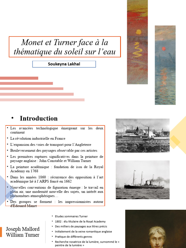 Turner et Monet : Lumière et Modernité | PDF | Art