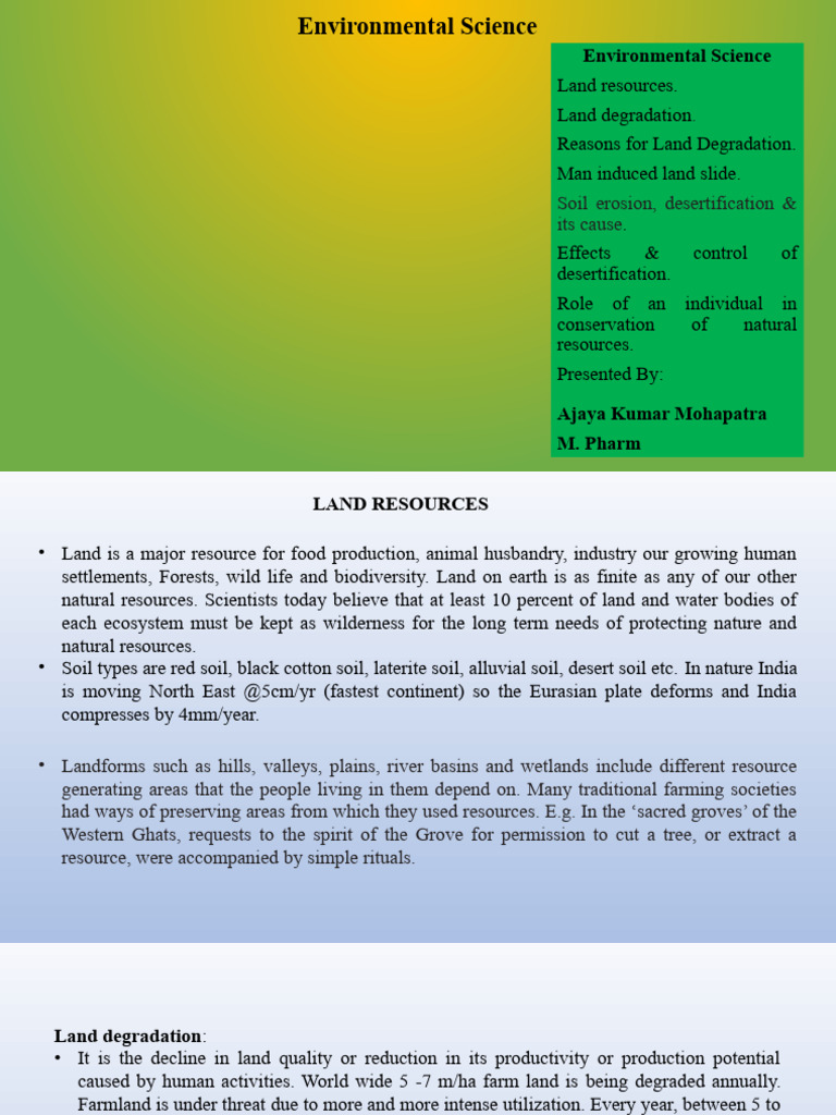 Land Resources | PDF
