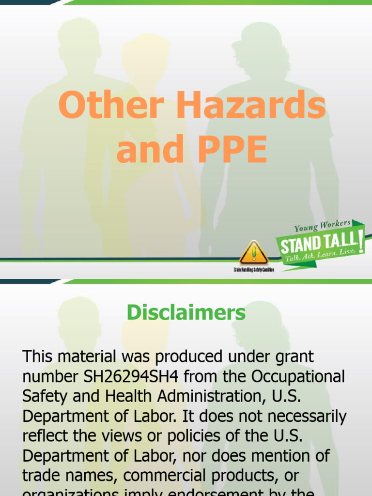 Fy15 sh-27664-sh5 YW PPE and Other Hazards PPT | PDF