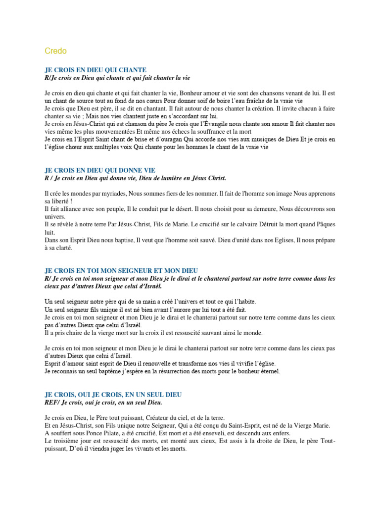 Crédo | PDF