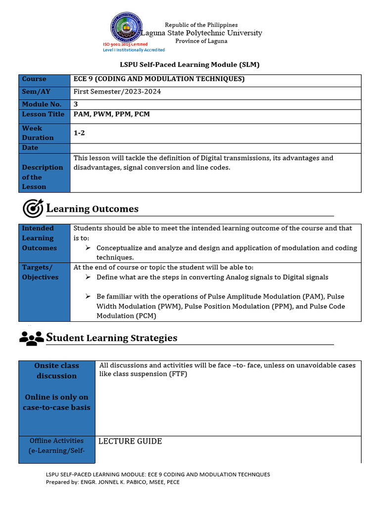 Bsece Ece9 SLM-3 | PDF