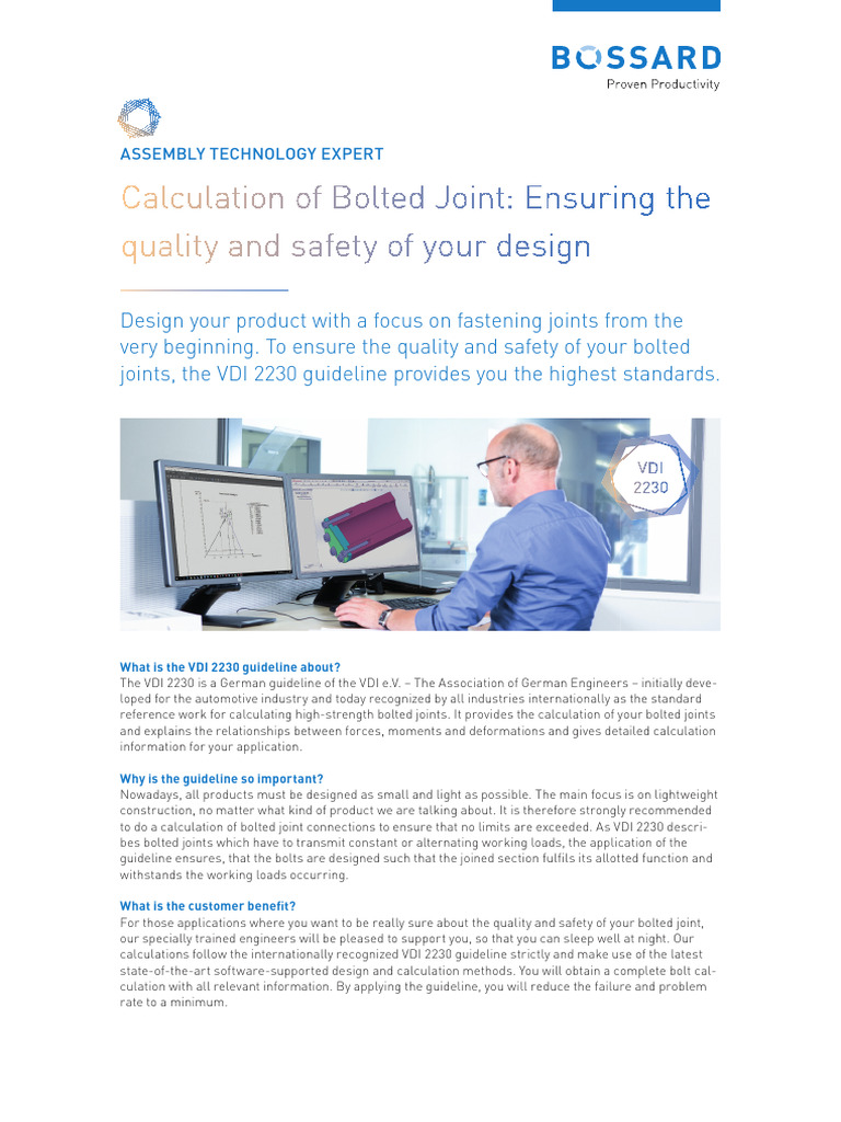 Calculation of Bolted Joint - EN | PDF | Screw | Mechanical Engineering