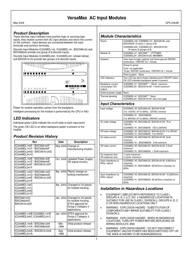IC200MDL240 | PDF
