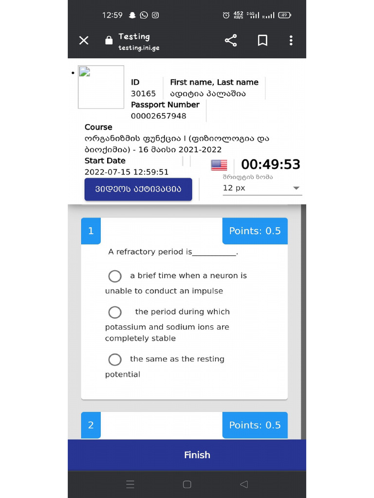 Bioc Ans Physio Midterm 2nd | PDF