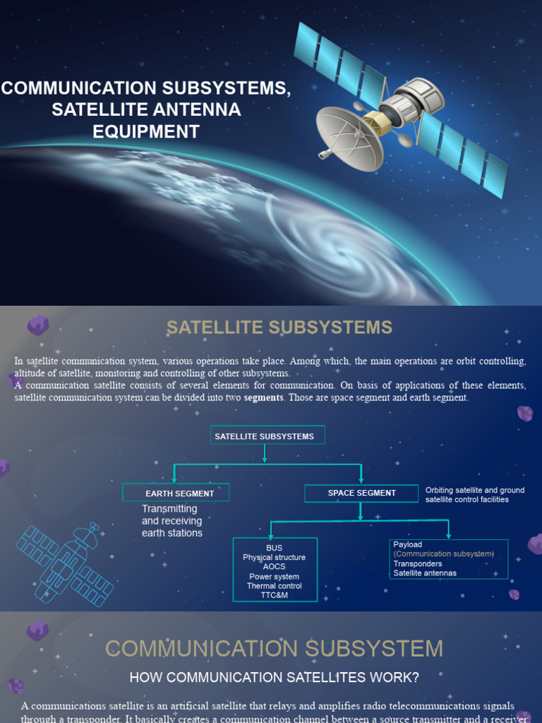 Communication Subsystem & Satellite Antenna | PDF