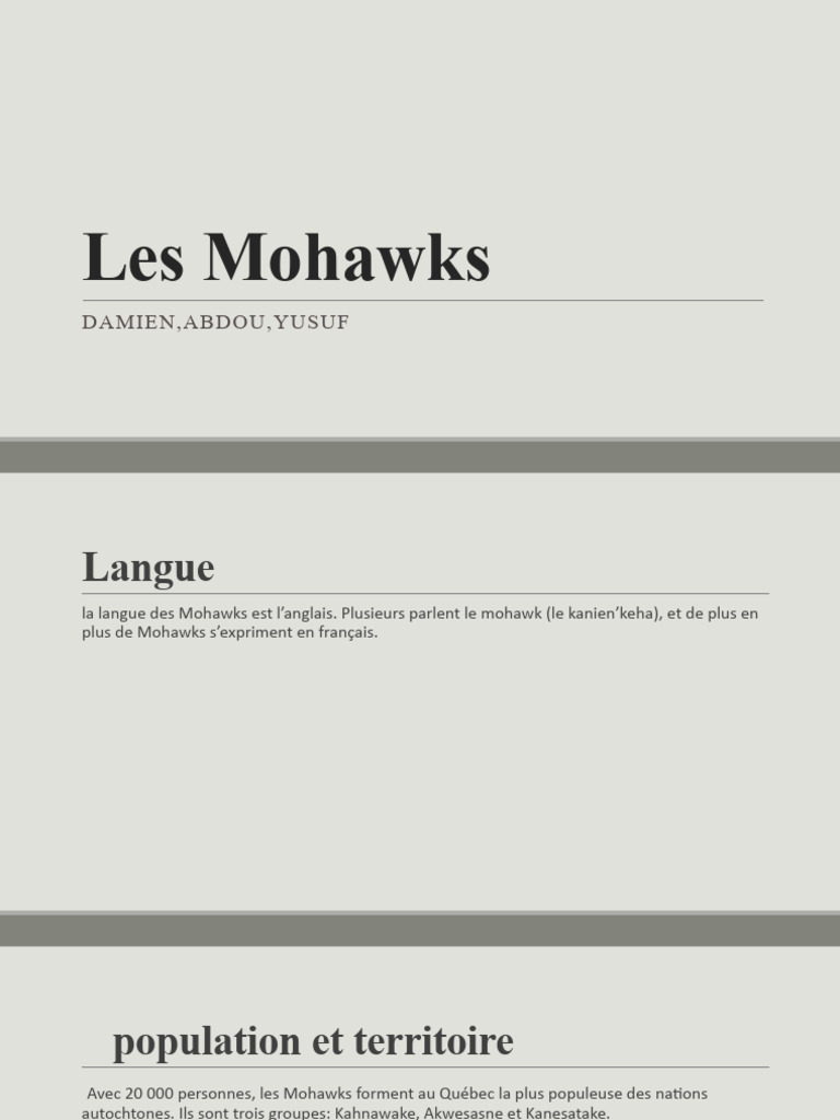 Les Mohawks | PDF