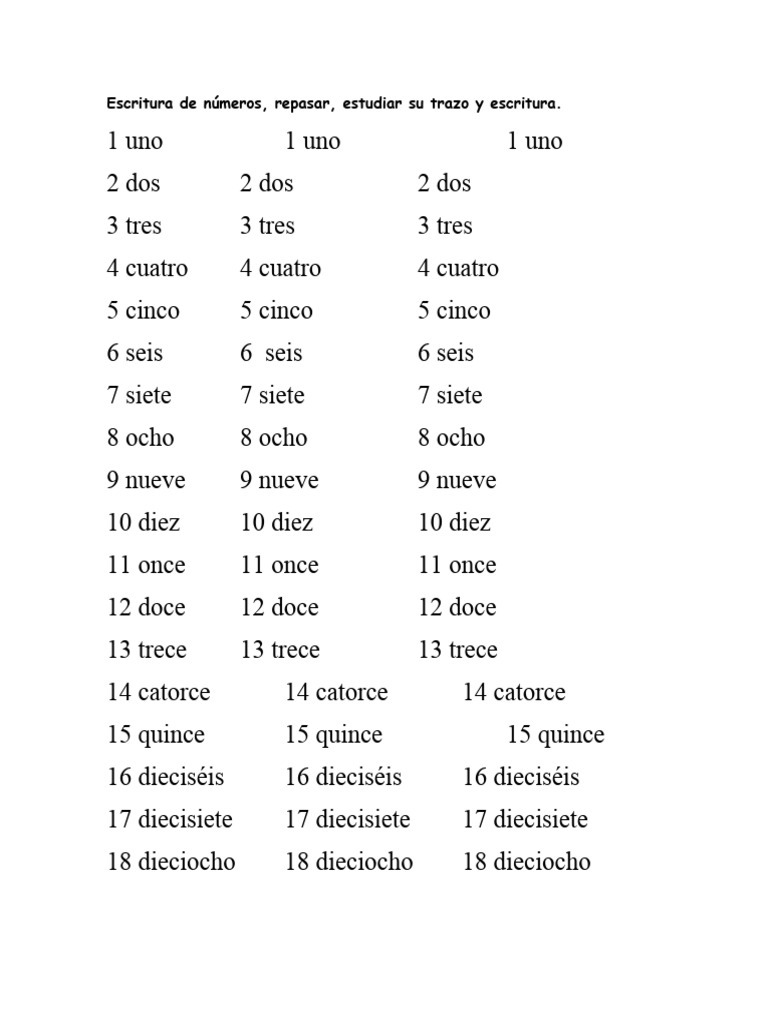 Escritura de números | PDF