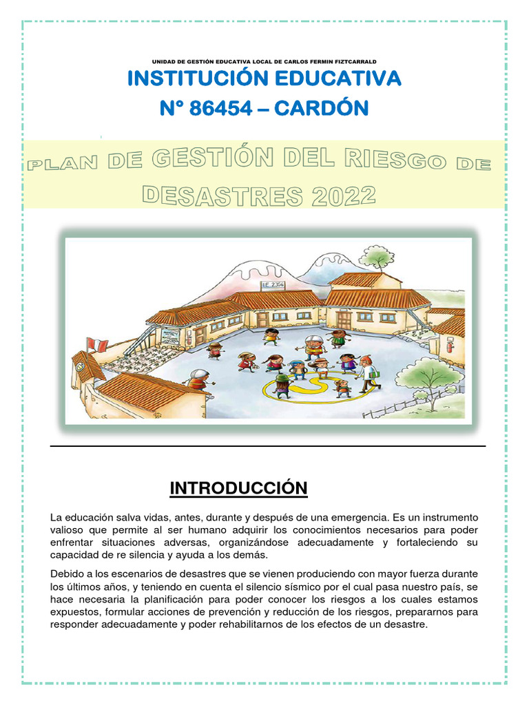 Plan de GRD II - EE. 86454 Cardon | PDF | Radiación | Relámpago