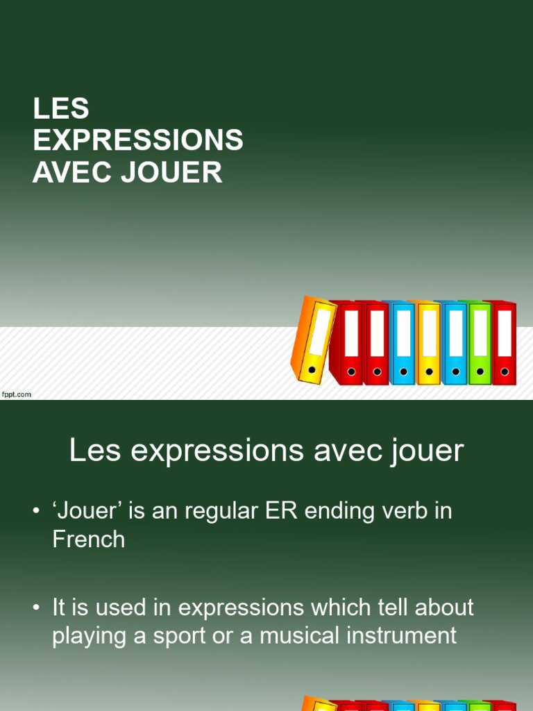 Les Expressions Avec Jouer | PDF