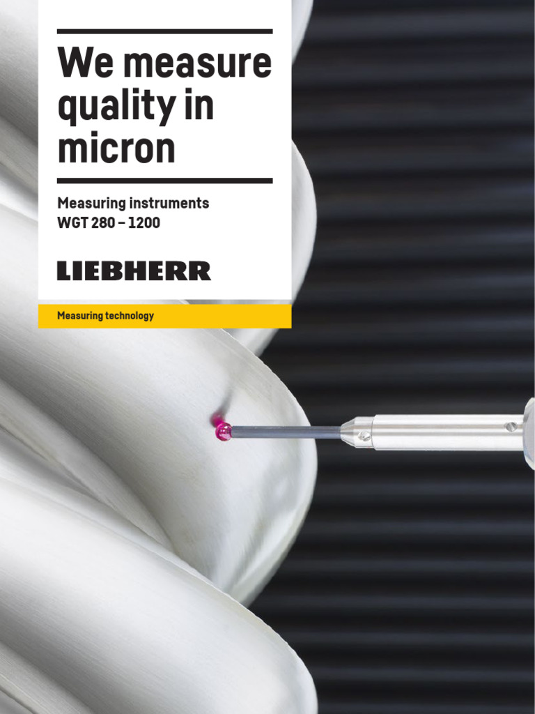 Liebherr Measuring Instruments WGT 280 1200 | PDF | Gear | Usability