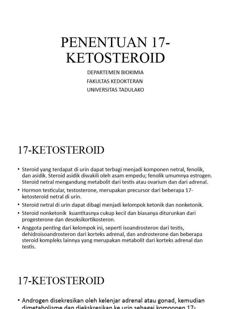 Analisis 17-Ketosteroid dalam Urin | PDF | Sains & Matematika