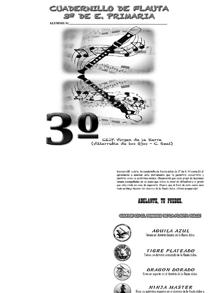 21 CUADERNILLO DE FLAUTA 3° DE PRIMARIA | PDF