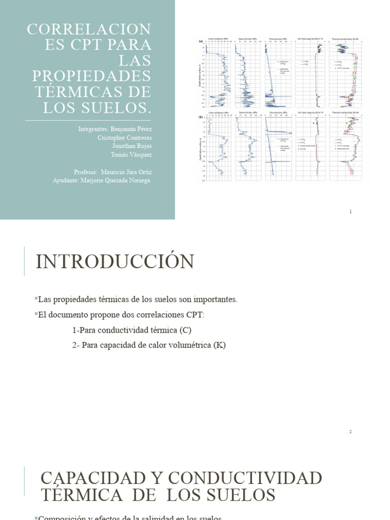 Correlaciones CPT para Las Propiedades Térmicas.... | PDF | Conductividad térmica | Química