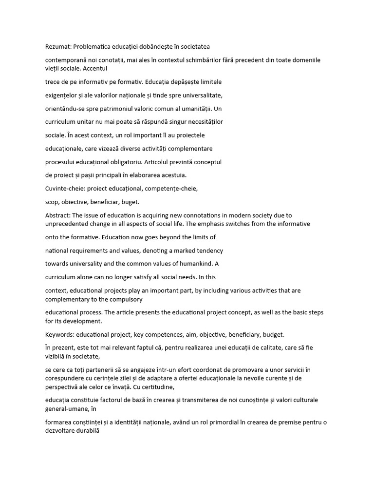Rezumat | PDF