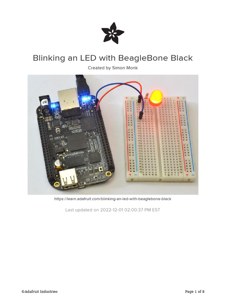 Blinking An Led With Beaglebone Black | PDF | Technology & Engineering