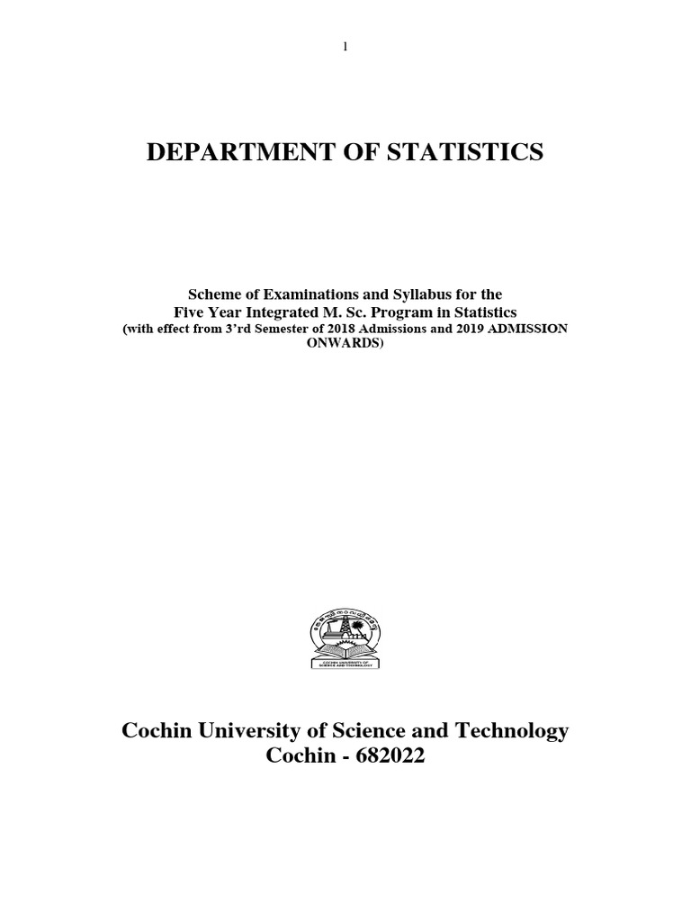 Statistics Syllabus | PDF | Statistics | Matrix (Mathematics)