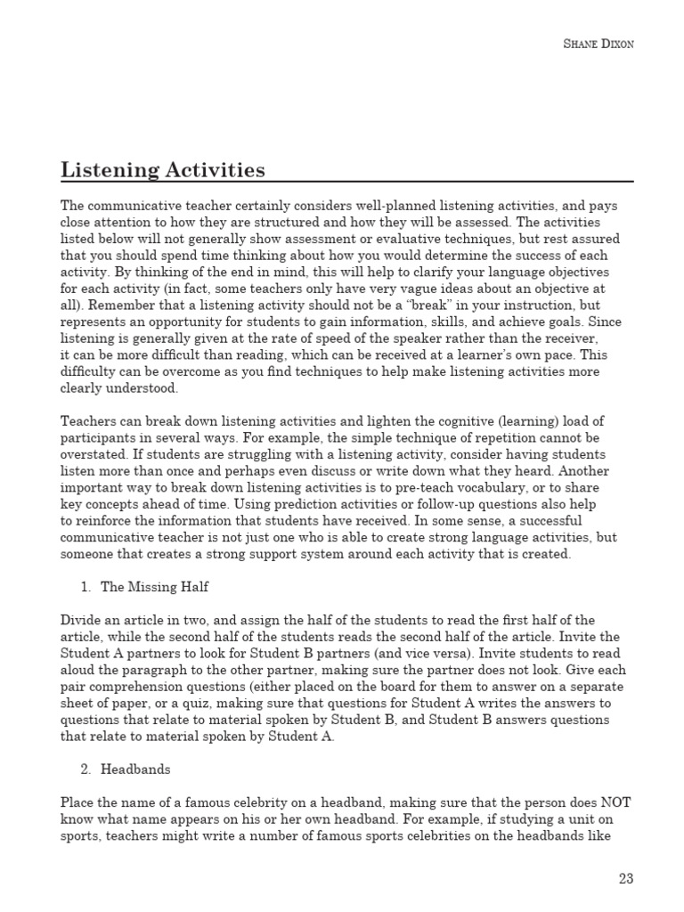 Listening Samples | PDF | Learning | Question