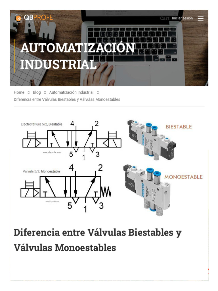 Válvulas Mono y Biestables | PDF | Solenoide | Automatización