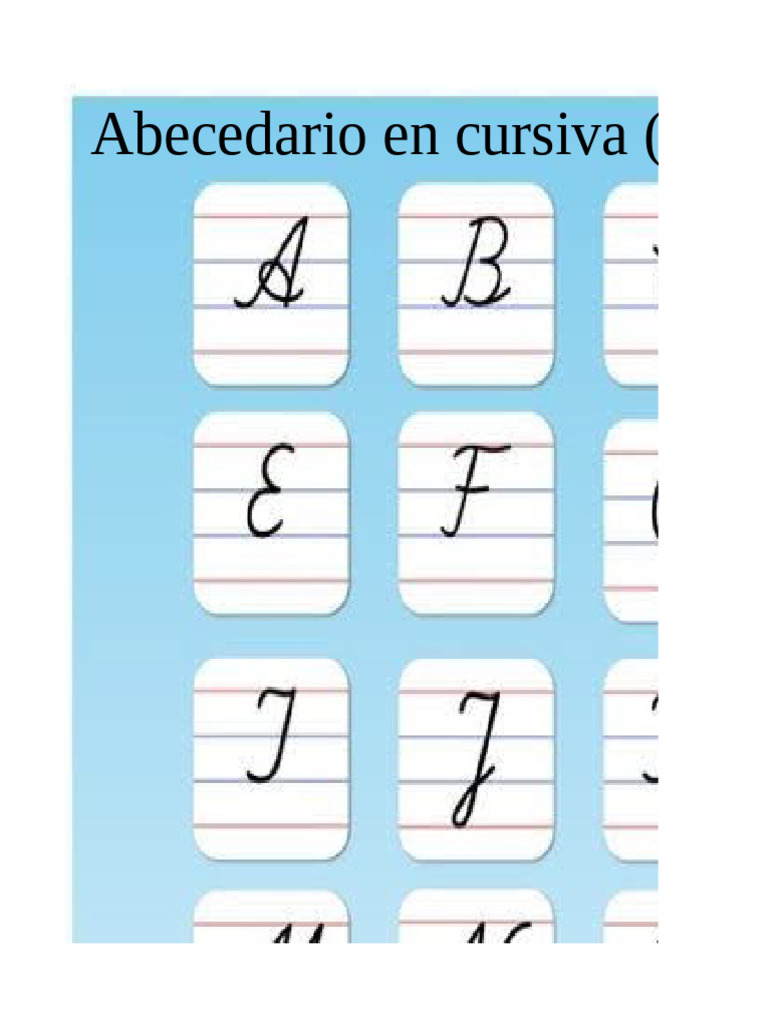 Abecedario en Cursiva | PDF