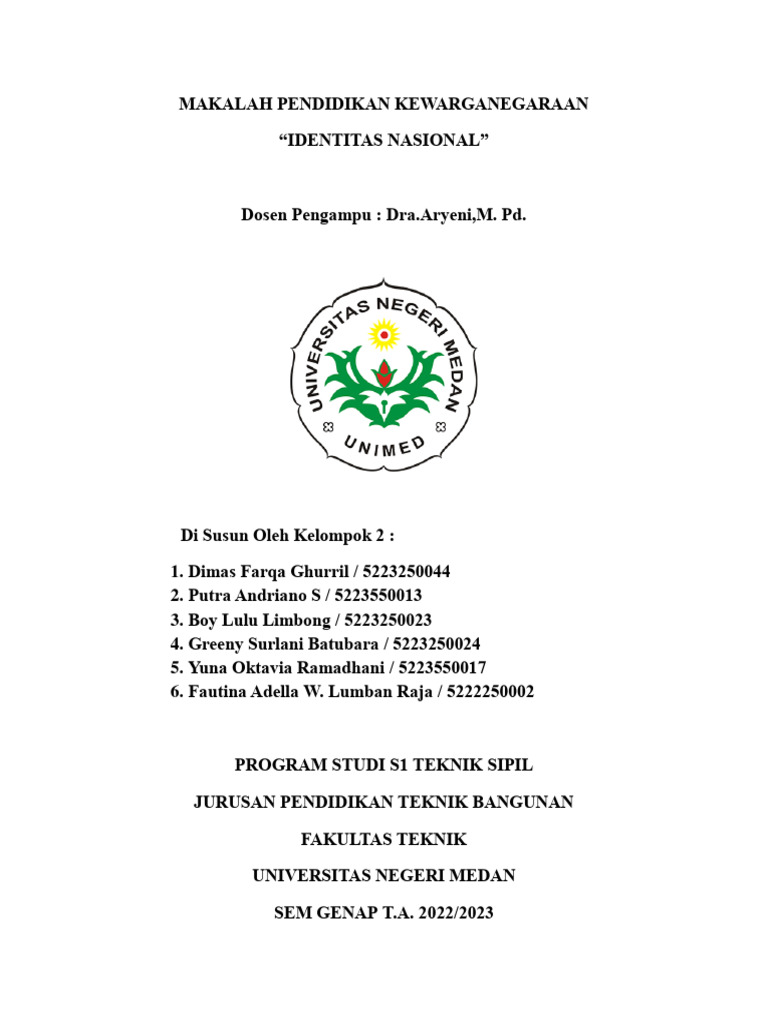 Pemahaman Identitas Nasional di Indonesia | PDF | Karier & Perkembangan ...