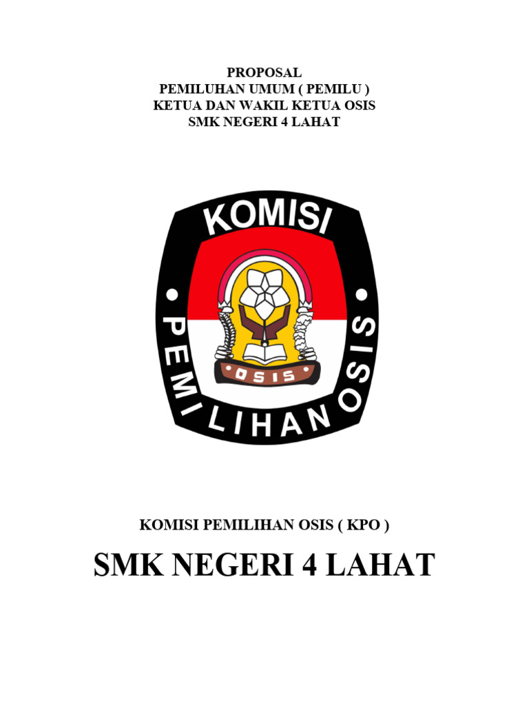 Proposal Pemilihan Ketua Osis Dan Wakil Ketua Osis | PDF