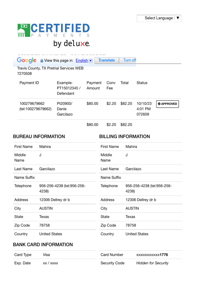Certified Payments - Payment Screens - Step 10 | PDF