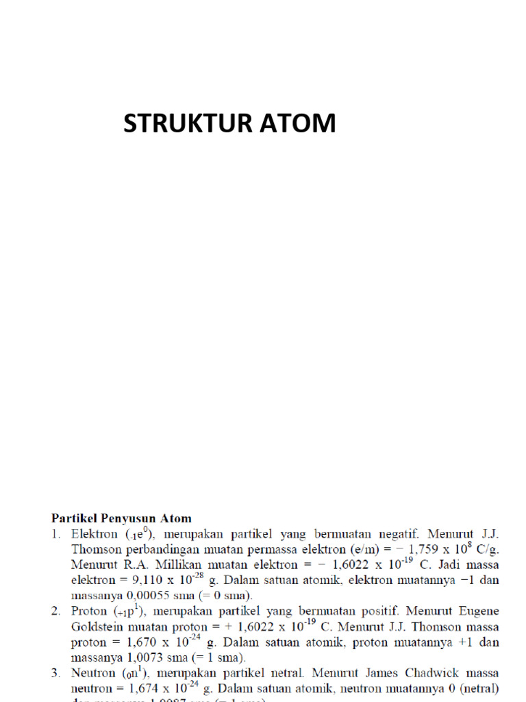 Struktur Atom | PDF
