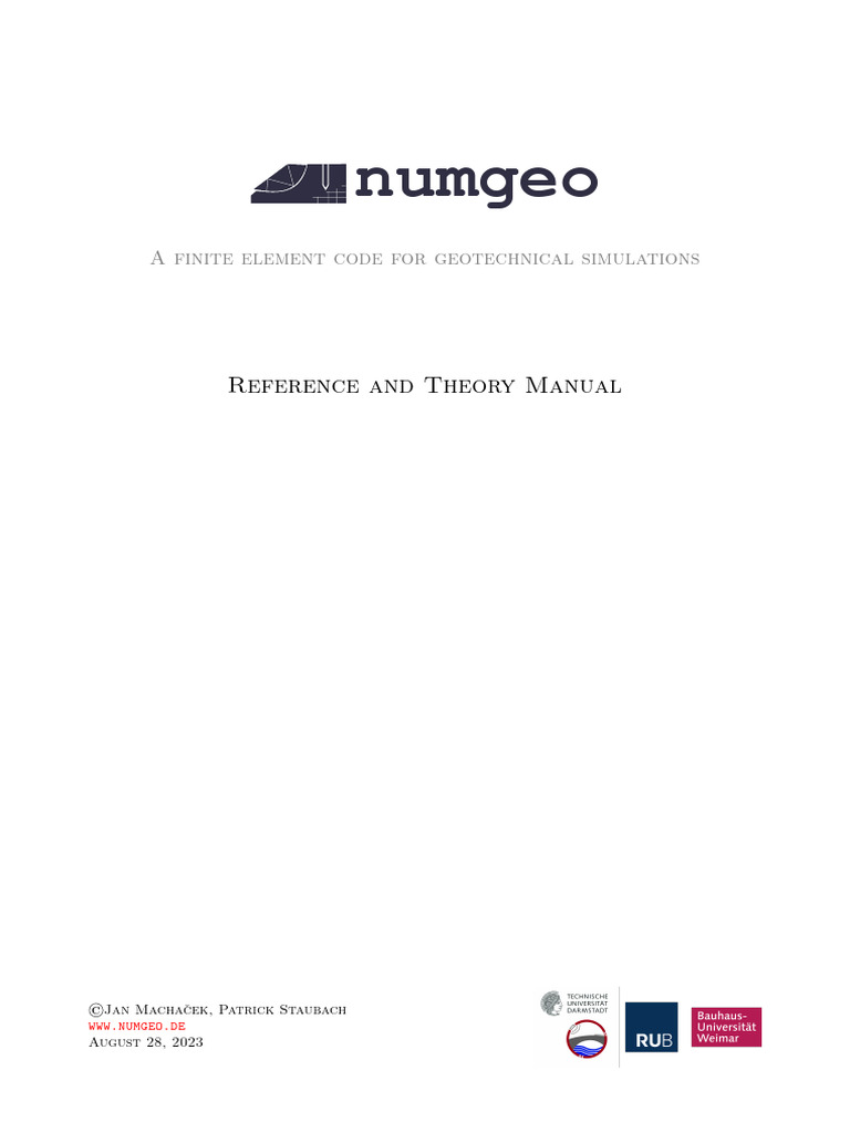 Numgeo Keyword Manual2023 | PDF