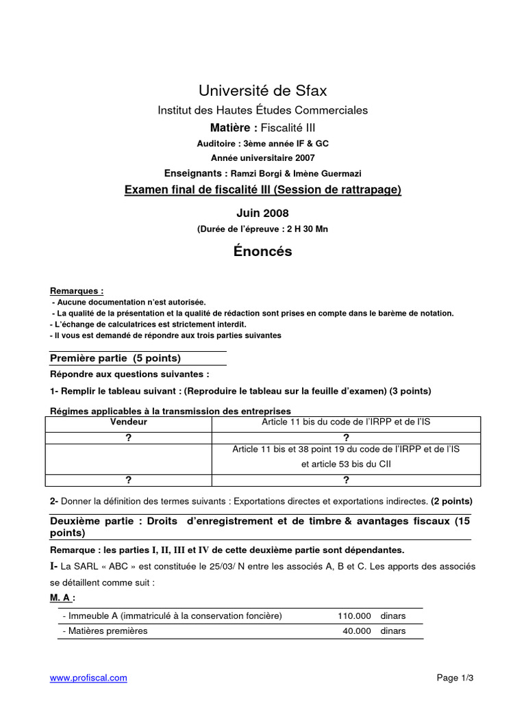 IFGC Exam SC 2007 | PDF