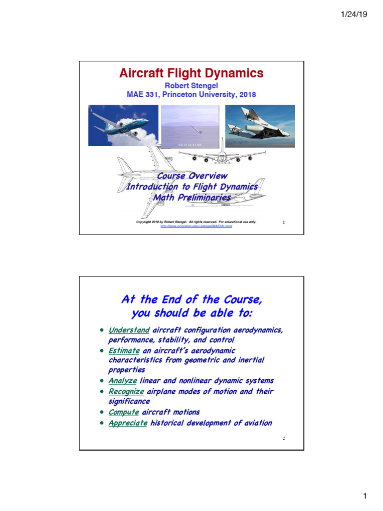 Mae 331 Lecture 1 | PDF | Flight | Aircraft