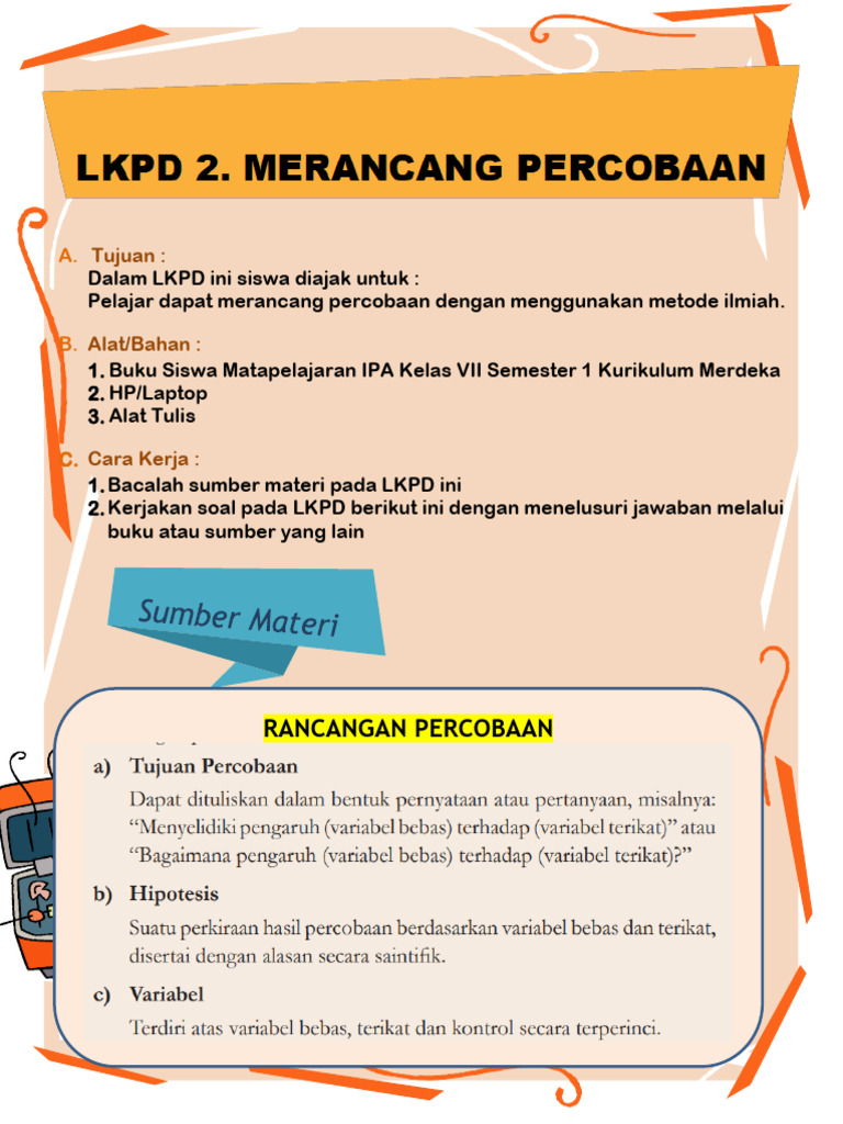 Lkpd Merancang Percobaan Pdf