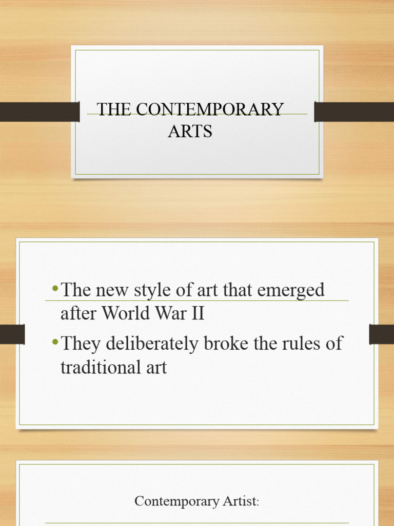 Overview of Contemporary Art Styles | PDF