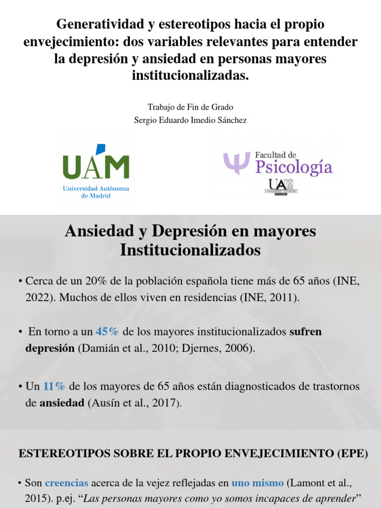 Generatividad y Estereotipos Hacia El Propio Envejecimiento Definitiva ...