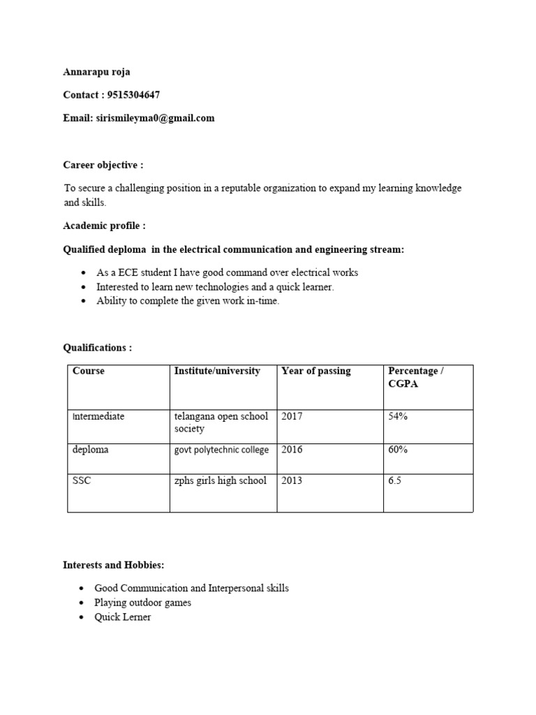 Vadhina Resume 1 | PDF