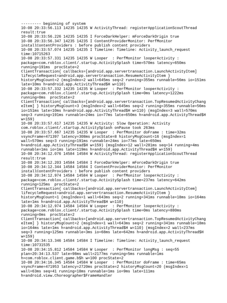Log Com - Roblox.client 1696884990 | PDF