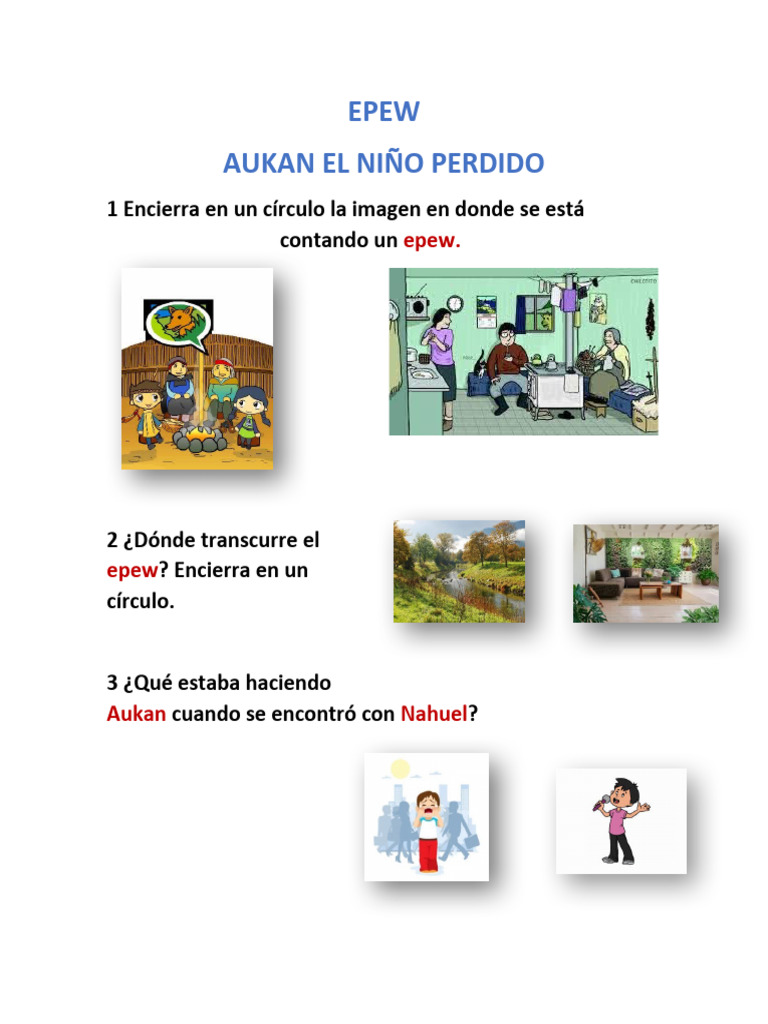 Lengua Indigena Aukan El Niño Perdido Epew | PDF | Relaciones personales, crianza y desarrollo ...