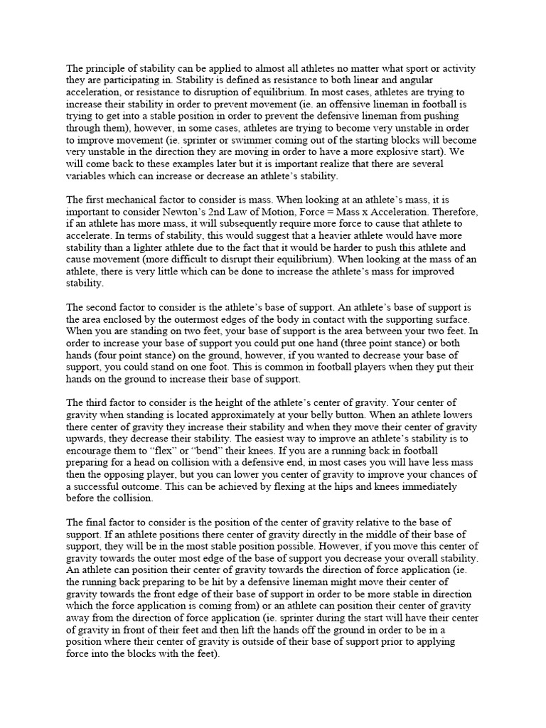 Stability Principles | PDF