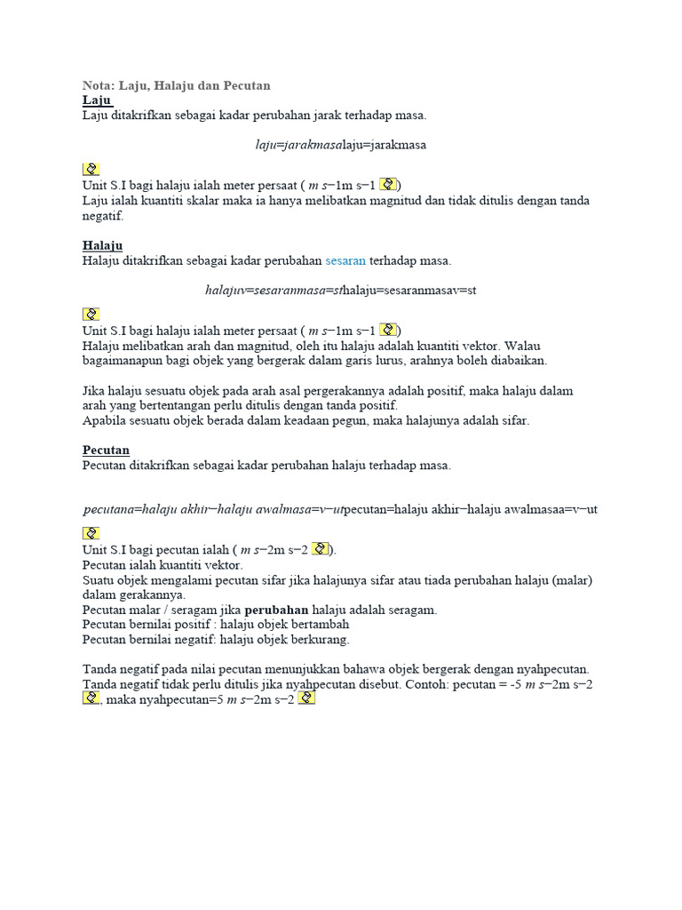 Artikel Laju Halaju Dan Pecutan | PDF