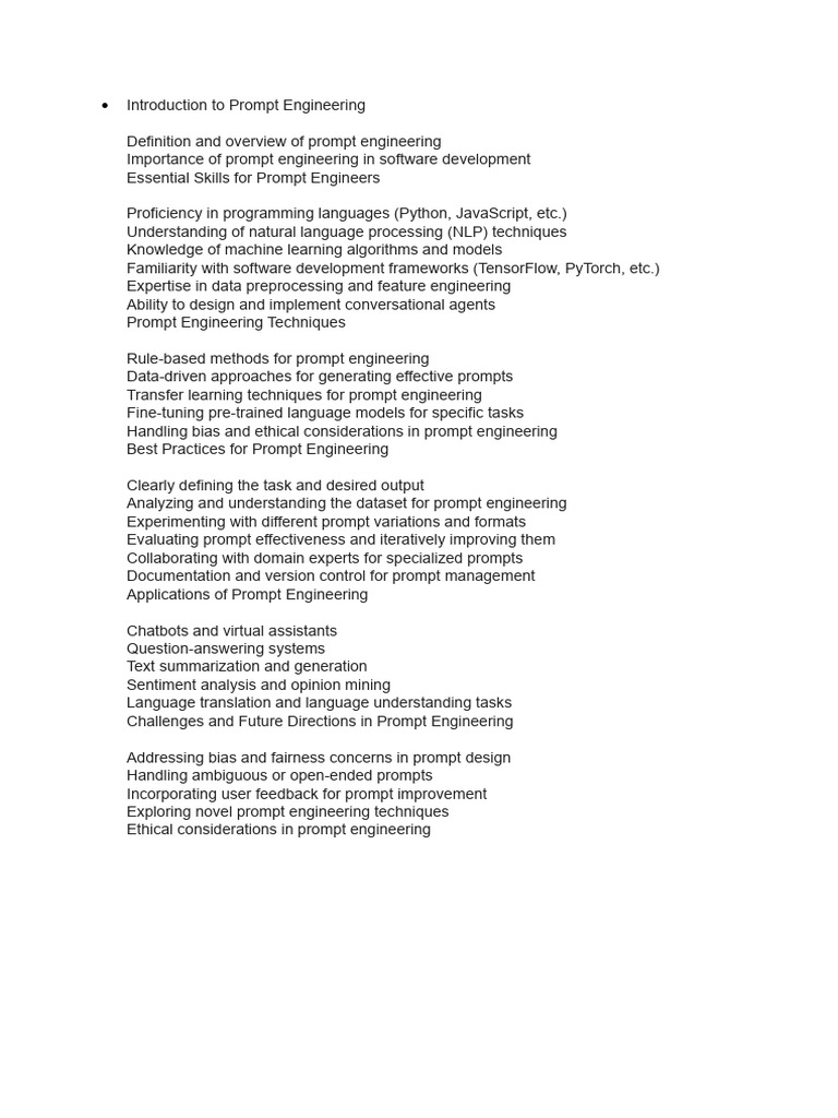 Prompt Engineering Module | PDF