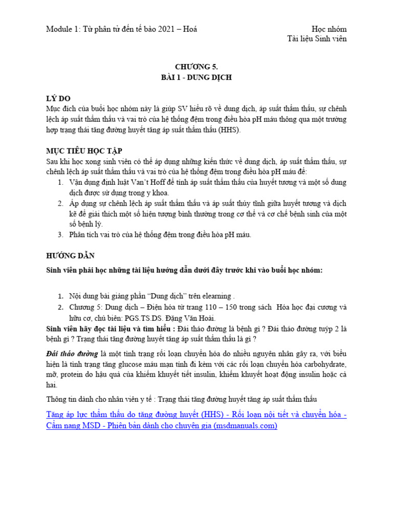 Chuong 5 Bai 1 Dung Dich TLSV | PDF