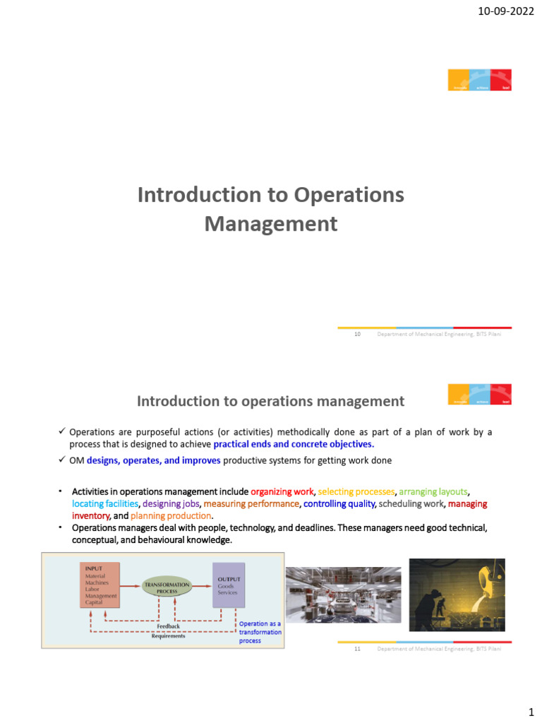 Introduction to Operations Management | PDF