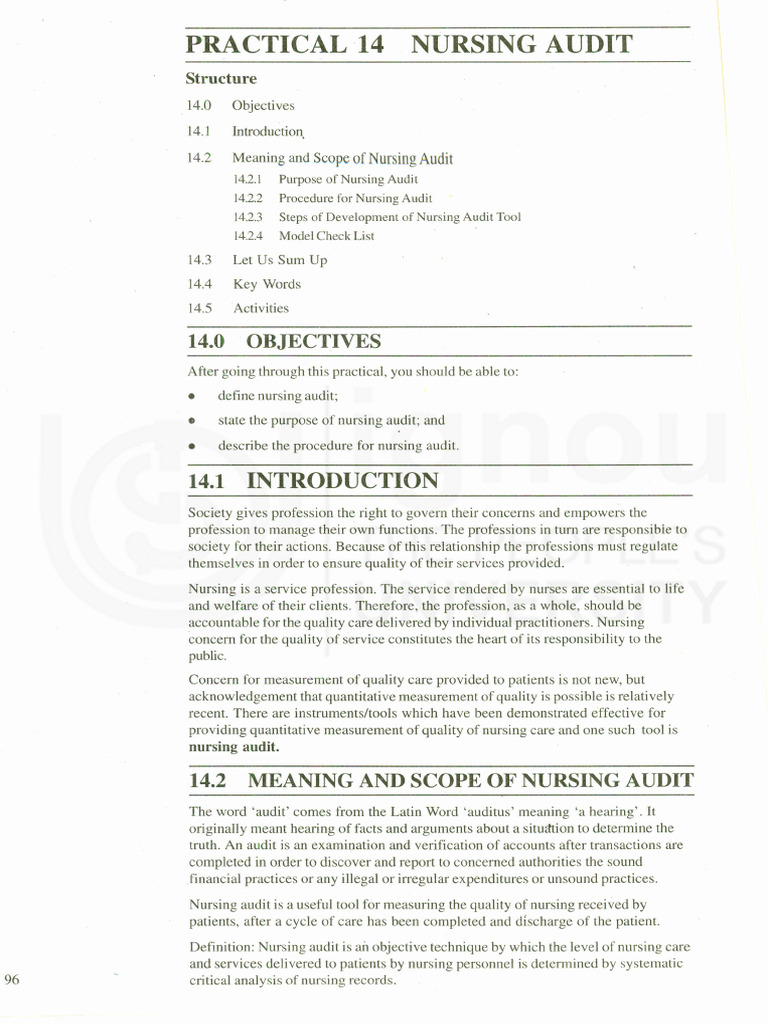 Practical 14 | PDF | Audit | Nursing