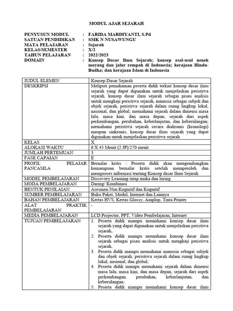 Modul 1 Fix Contoh | PDF