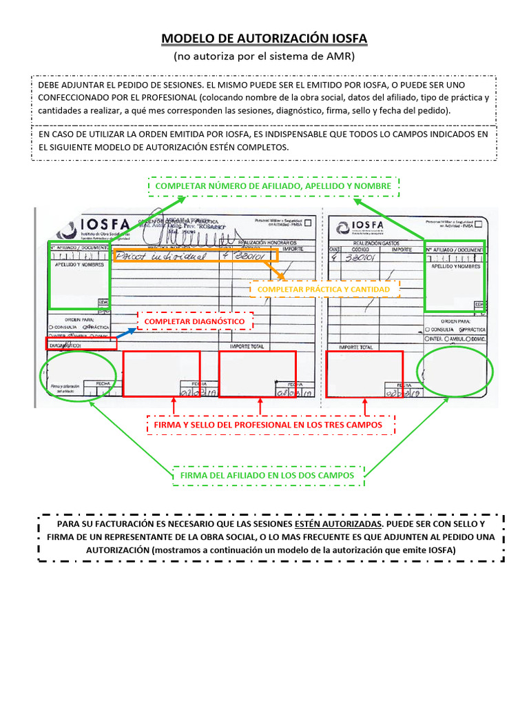 Modelo de Autorización Iosfa | PDF