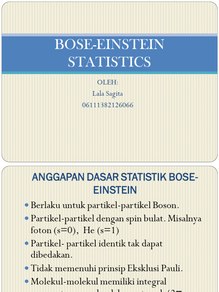 Bose Einstein | PDF